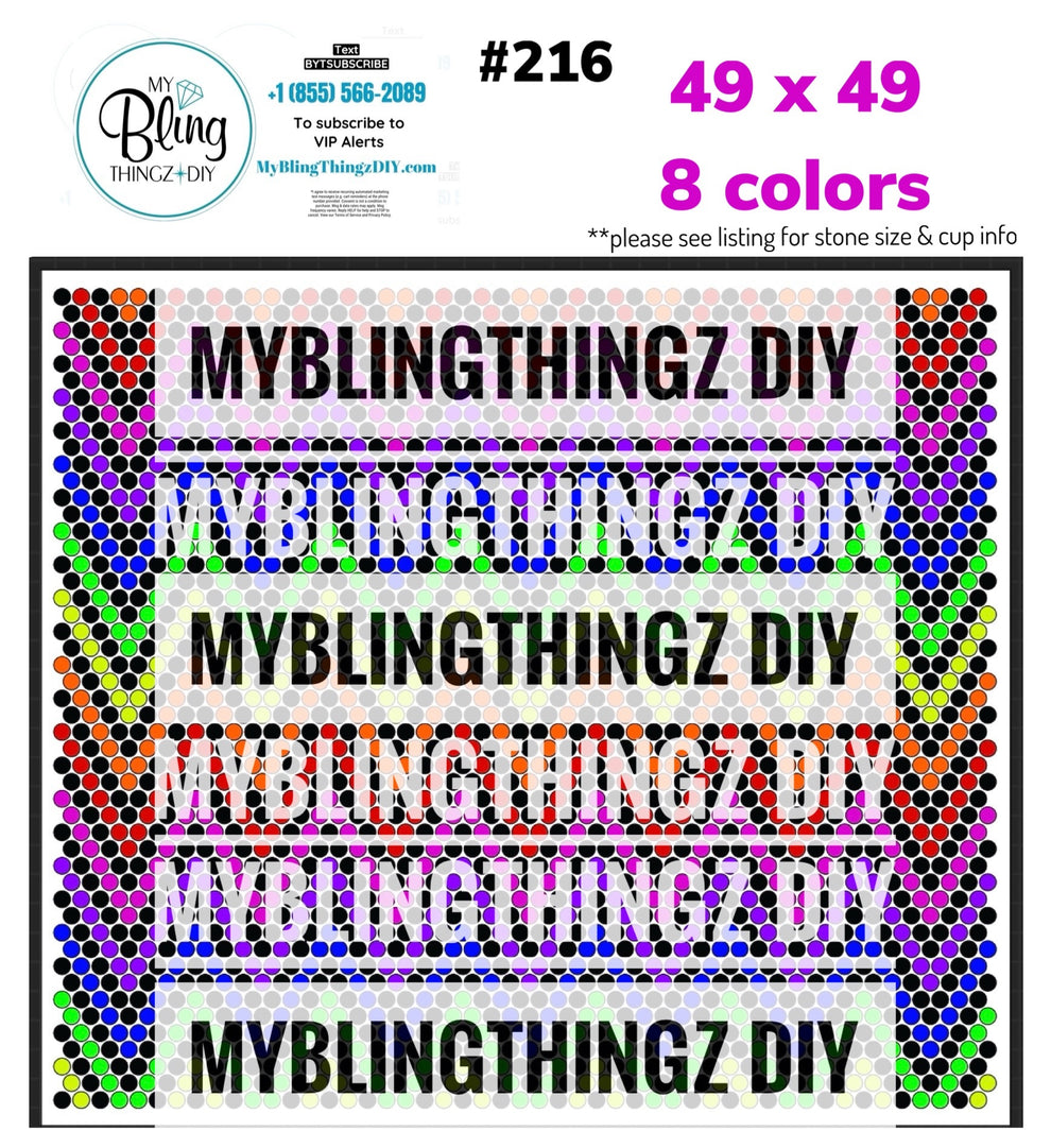 FREE Rhinestone Template No. 216 – MyBlingThingz DIY