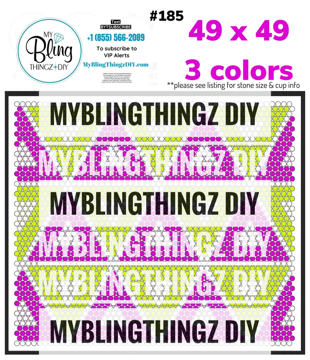 FREE Rhinestone Template No. 185 – MyBlingThingz DIY